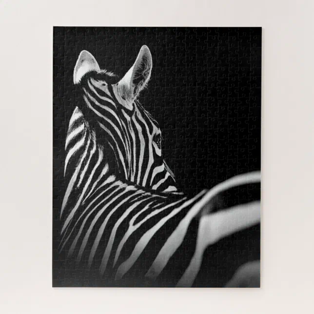 black and white zebra jigsaw puzzle | Zazzle