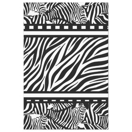 Black and White Zebra Print Decoupage Tissue Paper | Zazzle