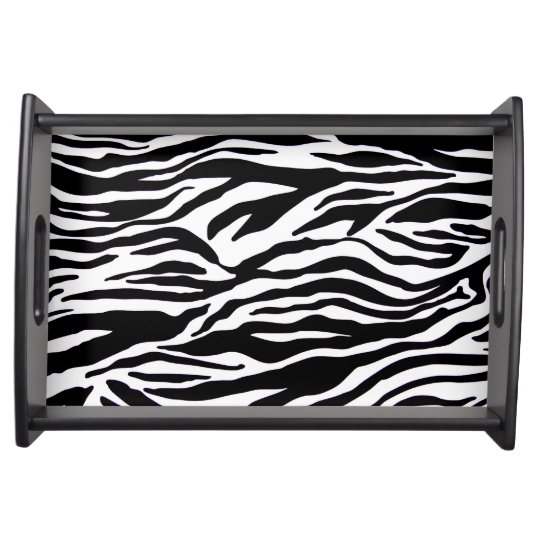 Black and White Zebra Print Serving Tray | Zazzle.com