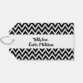 Black And White Zigzag Happy Birthday Custom Gift Tags | Zazzle