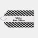 Black And White Zigzag Happy Birthday Custom Gift Tags | Zazzle