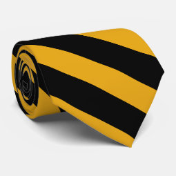 Black and Yellow-Gold Collegiate-Striped Necktie | Zazzle