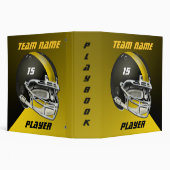 Black and Yellow Gold Football Helmet Binder | Zazzle