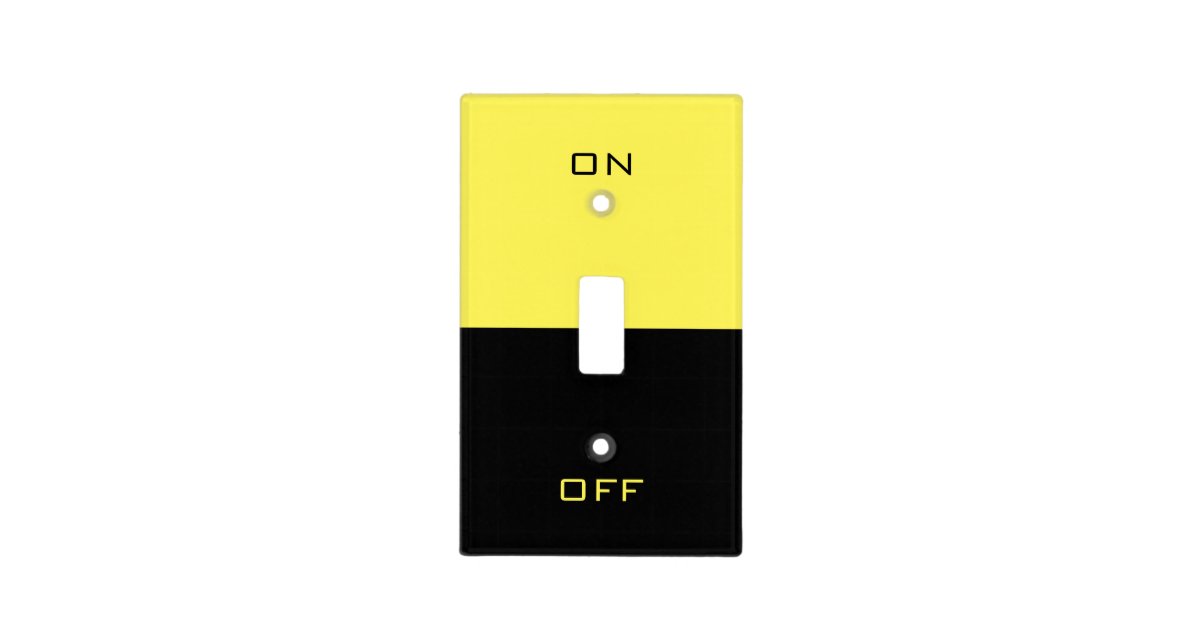 Black and Yellow Light Switch Cover Custom Colors | Zazzle
