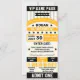 Black and Yellow Sports Team Ticket Birthday Party Invitation | Zazzle