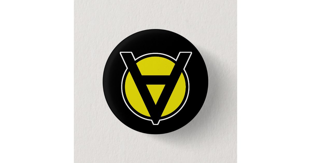 Black and Yellow Voluntaryist Pin - Voluntaryism | Zazzle