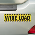 Black and Yellow Wide Load Bumper Sticker | Zazzle