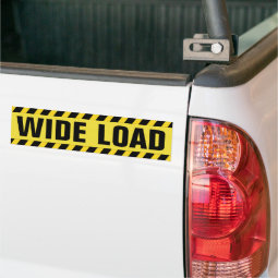 Black and Yellow Wide Load Bumper Sticker | Zazzle