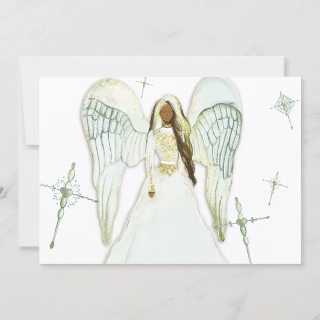 Black Angel Invitation | Zazzle
