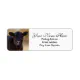 Black Angus Calf Return Address Label | Zazzle