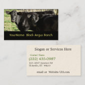 Black Angus Cattle Ranch Business Card | Zazzle