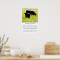 Black Angus in Yellow Grass 2011 wall calendar Poster | Zazzle