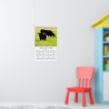 Black Angus in Yellow Grass 2011 wall calendar Poster | Zazzle
