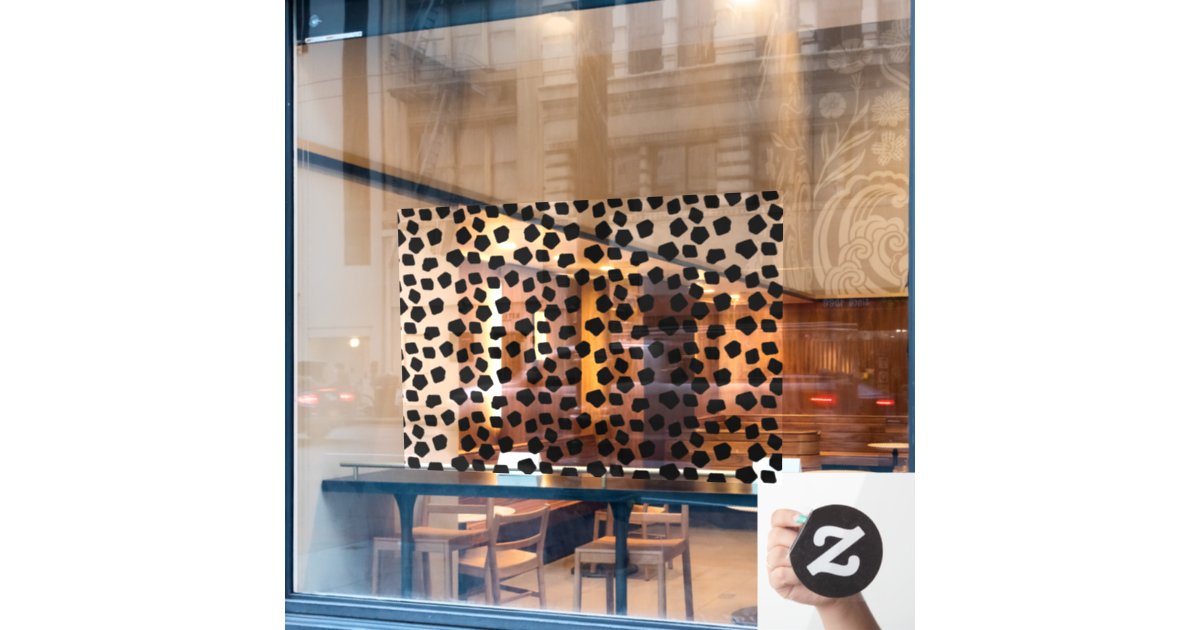 Black Animal Print Window Cling | Zazzle