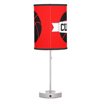 Black + Any Color Custom Basketball Table Lamp | Zazzle