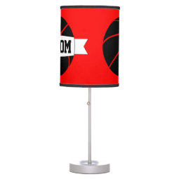 Black + Any Color Custom Basketball Table Lamp | Zazzle
