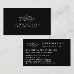 Black Aquarium Fish Business Card | Zazzle