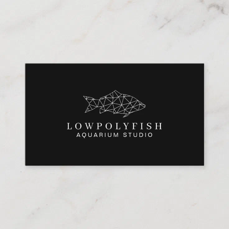 Black Aquarium Fish Business Card | Zazzle