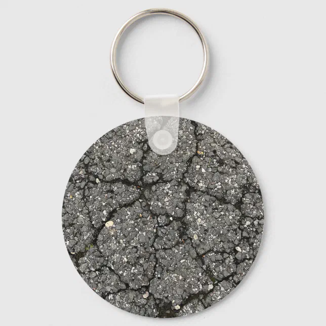 Black Asphalt Street Paving Cement Keychain | Zazzle