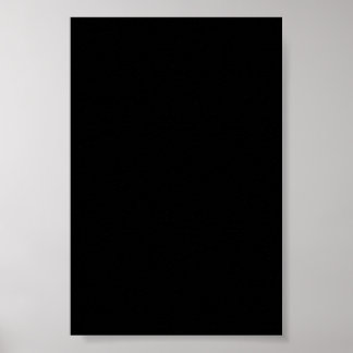 Plain Solid Black Posters | Zazzle