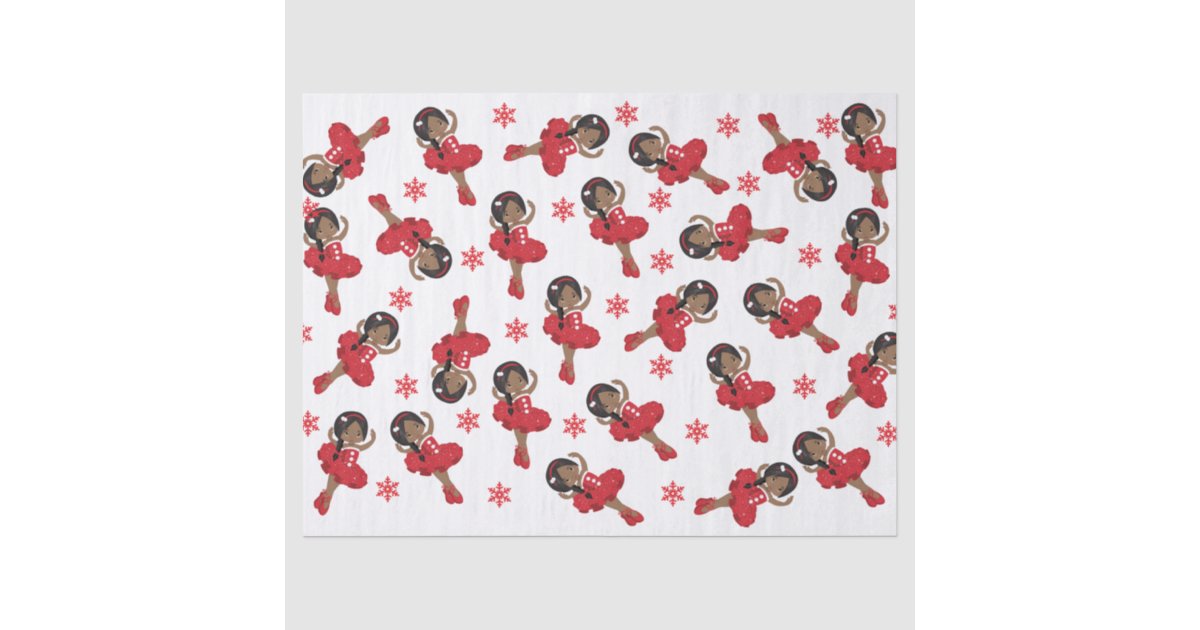 Black Ballerina in Red Tutu Tissue Paper | Zazzle