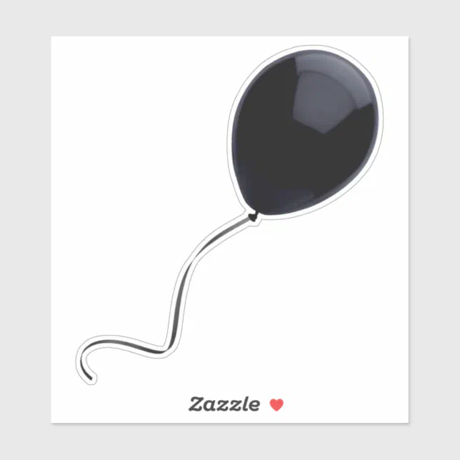 Black Balloon Sticker | Zazzle