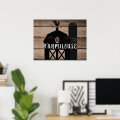 Black Barn Brown Wood Rustic Farmhouse Country Art Poster | Zazzle