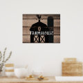 Black Barn Brown Wood Rustic Farmhouse Country Art Poster | Zazzle