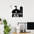 Black Barn White Wood Rustic Farmhouse Country Art Poster | Zazzle