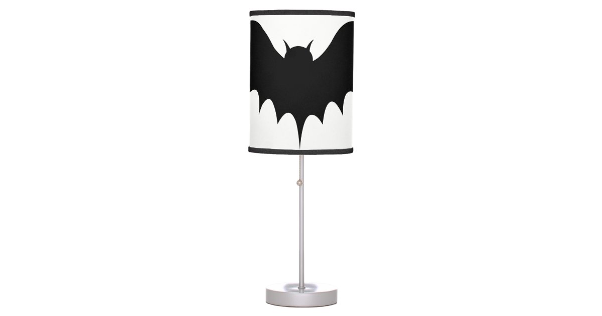 Black Bat Table Lamp,White Lamp | Zazzle