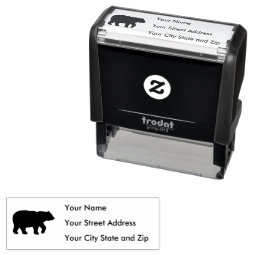 Black Bear Address Self-inking Stamp | Zazzle