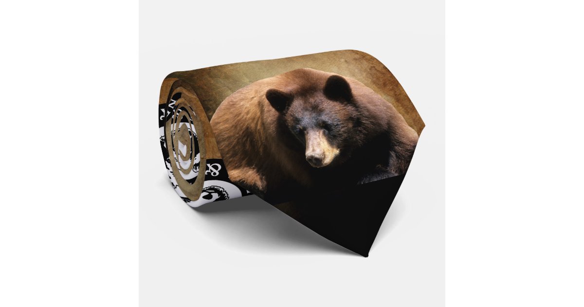 Black Bear Neck Tie | Zazzle