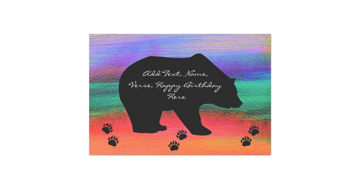 Black Bear Silhouette Tissue Paper | Zazzle