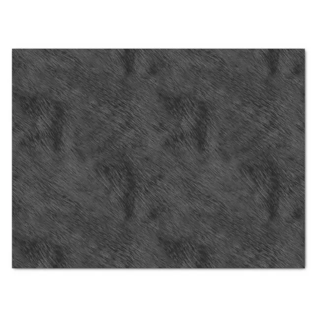 Black Bear Skin faux Fur Texture Tissue Paper | Zazzle