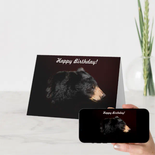 Black Bear Wildlife Birthday Card | Zazzle