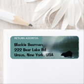 BLACK BEAR Wildlife Return Address Labels | Zazzle