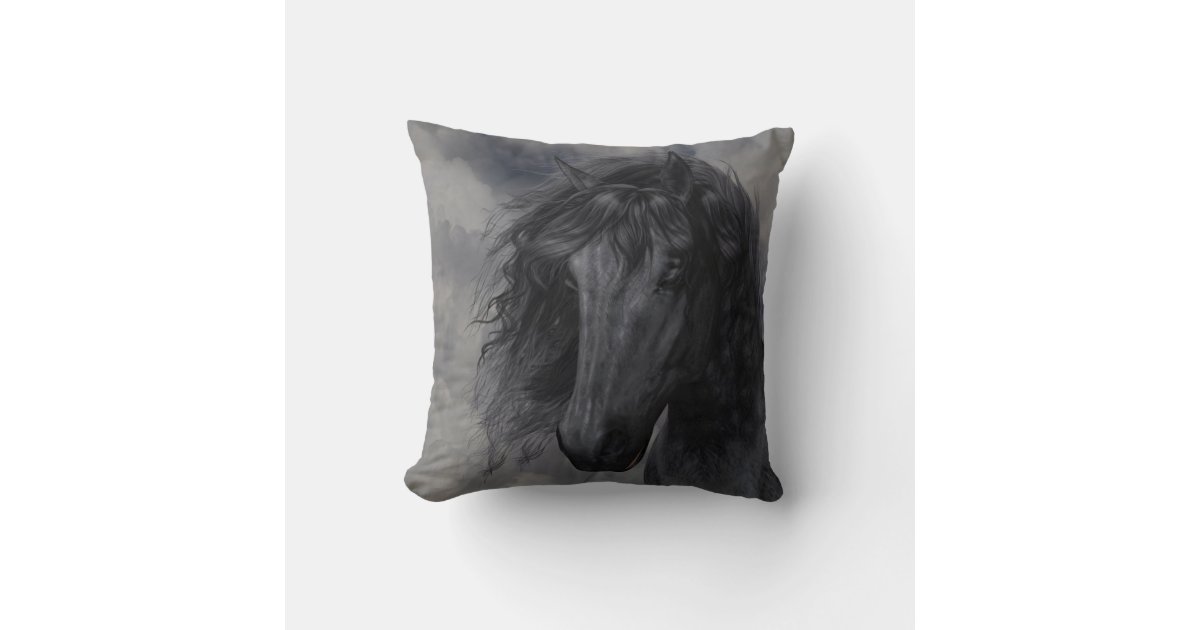 Black Beauty American MoJo Pillow | Zazzle