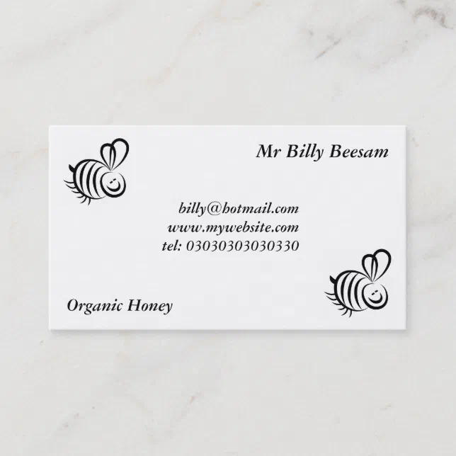 Black Bee Business Card | Zazzle