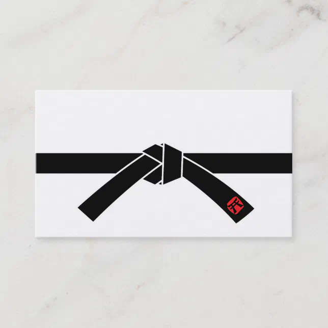 Black Belt, Martial Arts 黒帯, 武道 Business Card | Zazzle