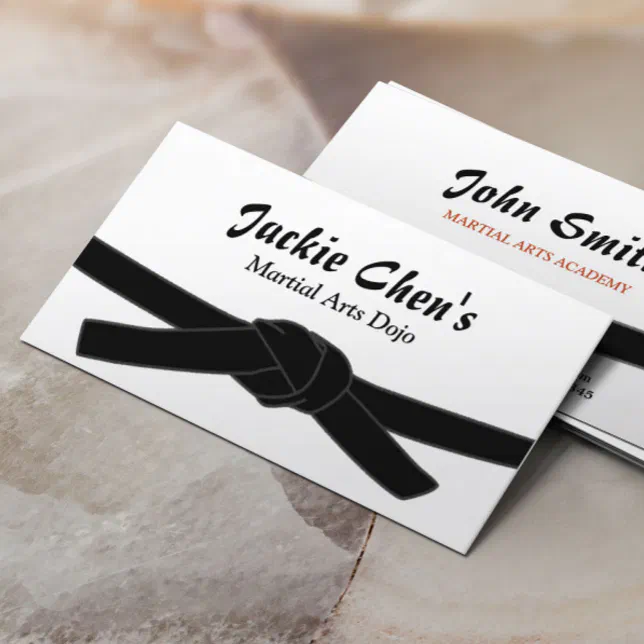 Black Belt Master Martial Arts Dojo Professional Business Card | Zazzle