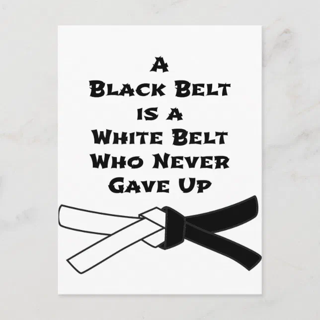 Black Belt Postcard | Zazzle