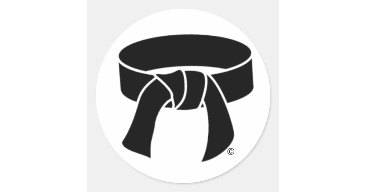 Black Belt Stickers | Zazzle