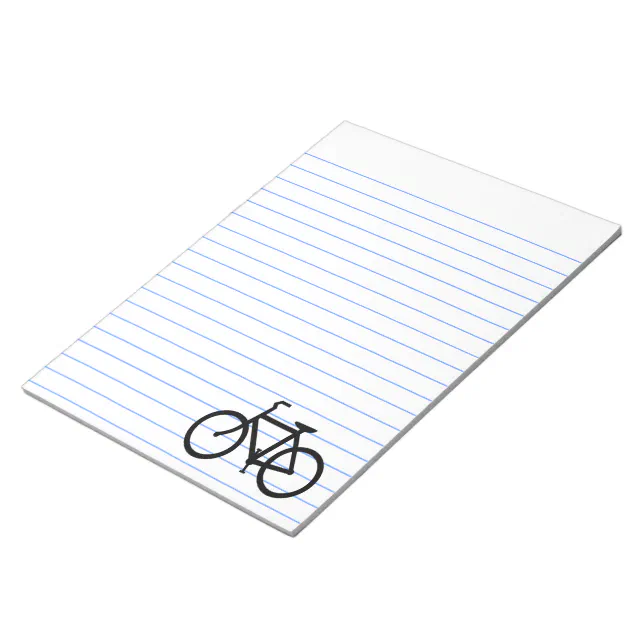 Black Bike Route Notepad | Zazzle
