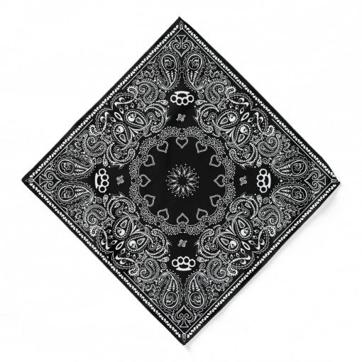 Black Biker Style Bandana | Zazzle