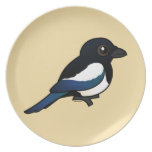Cute Black-billed Magpie by Birdorable