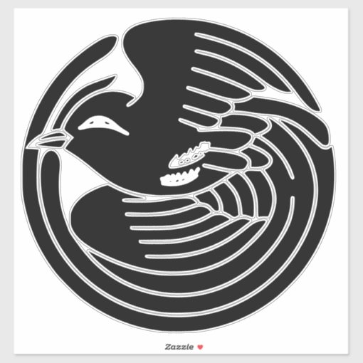 Black bird transparent sticker | Zazzle