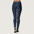 Black & Blue Checker Leggings | Zazzle