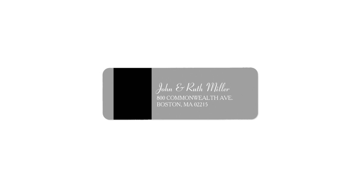 Black Border Funeral Classic Address Labels | Zazzle