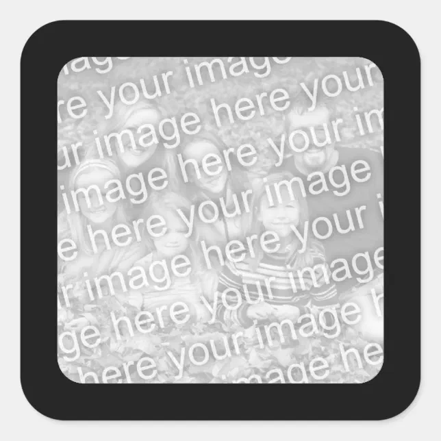 Black Border Photo Sticker | Zazzle