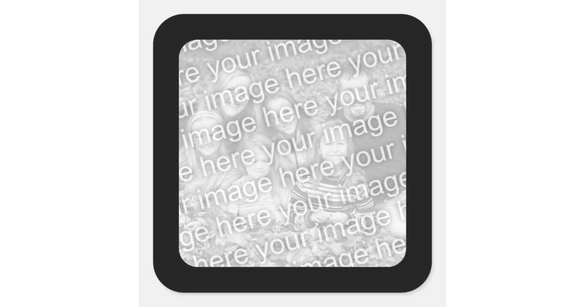 Black Border Photo Sticker | Zazzle